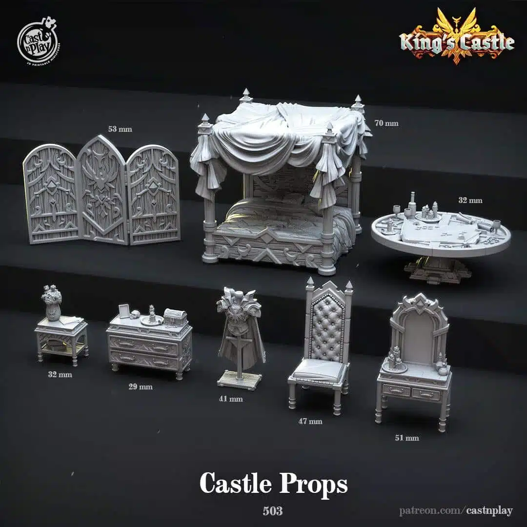 Kings Castle Props - ForMySin Designs - Models and Minis UK