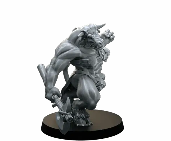 Female Minotaur Warrior - ForMySin Designs - Models and Minis UK