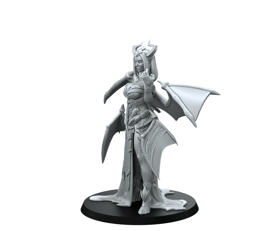 Tiefling Warlock - Winged - ForMySin Designs - Models and Minis UK