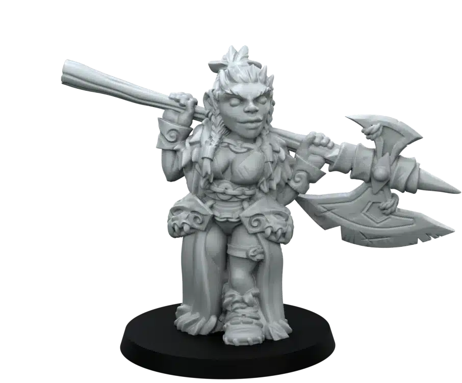 Halfling Barbarian - Thrynala Firseak - Models and Minis UK